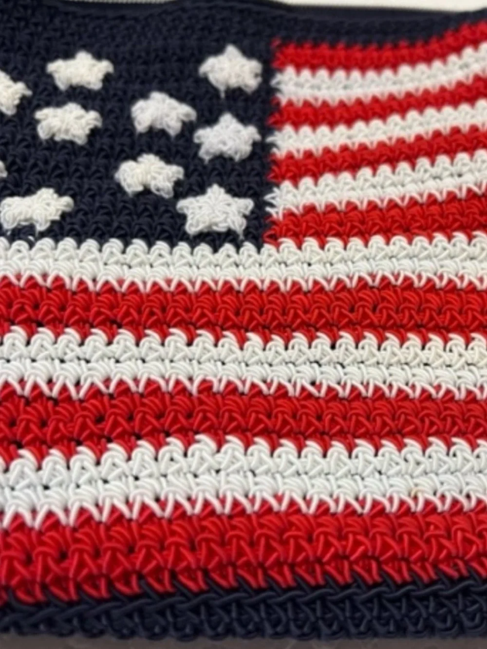 Bags | Usa American Flag Crocheted Shoulder Shoulder Bag Crossbody 1x8 ...
